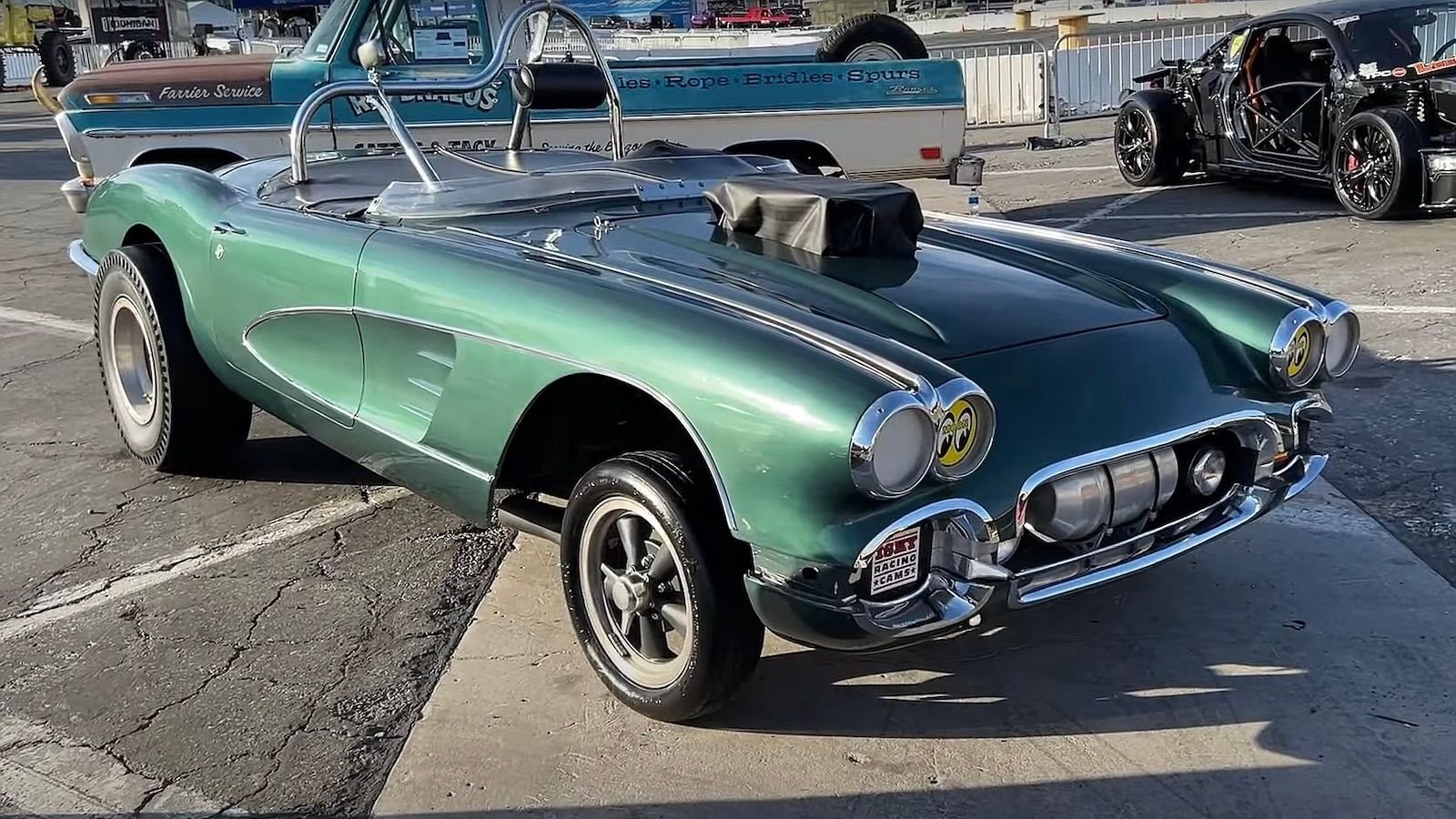 Old School C1 Corvette Gasser Lights Up SEMA Show | Corvetteforum