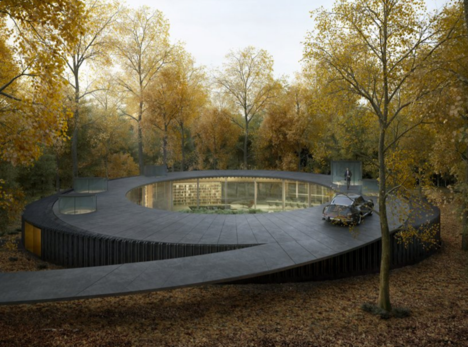 Wood House 2.0: Circular Home With Rooftop Driveway Swirls Through a ...