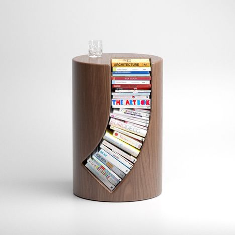 This Modern Side Table Holds Your Books in an Awesomely Unique Way ...