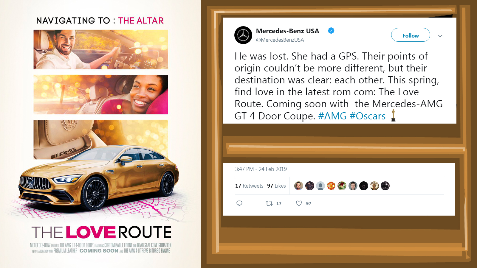 Gold Wrapped AMG GT Attends the Oscars | Mbworld