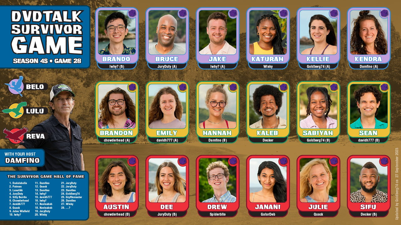 The DVDTalk Survivor Game Fall 2023 Edition - Page 5 - DVD Talk Forum