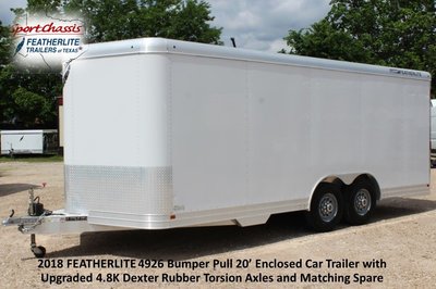 2018 FEATHERLITE 4926 Enclosed 20' Aluminum Car Trailer 4.8k for Sale in CONROE, TX | RacingJunk