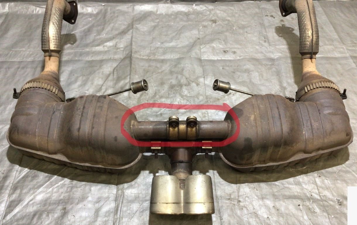 What is the purpose of the upper pipe that bridges the OEM mufflers ...
