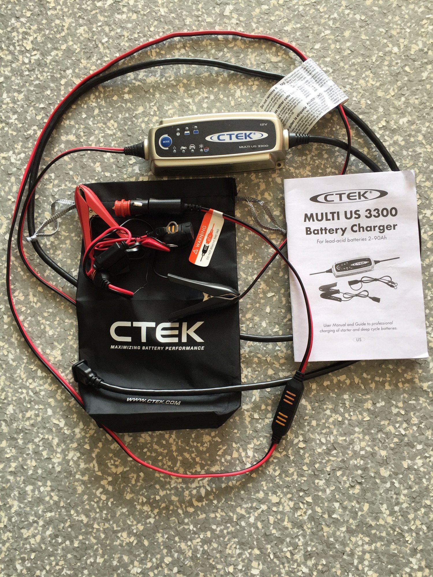 FS CTEK 3300 charger with cigarette adapter used - Rennlist - Porsche ...