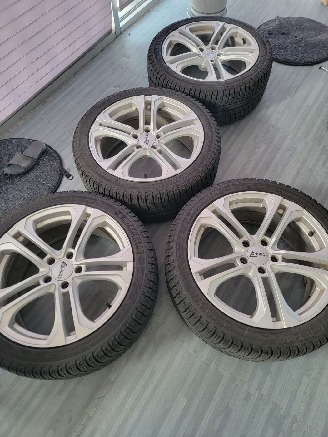 Selling 4 x Michelin X-Ice XI3 245/40/R18 on Andros Spec L Matte 10/32 ...