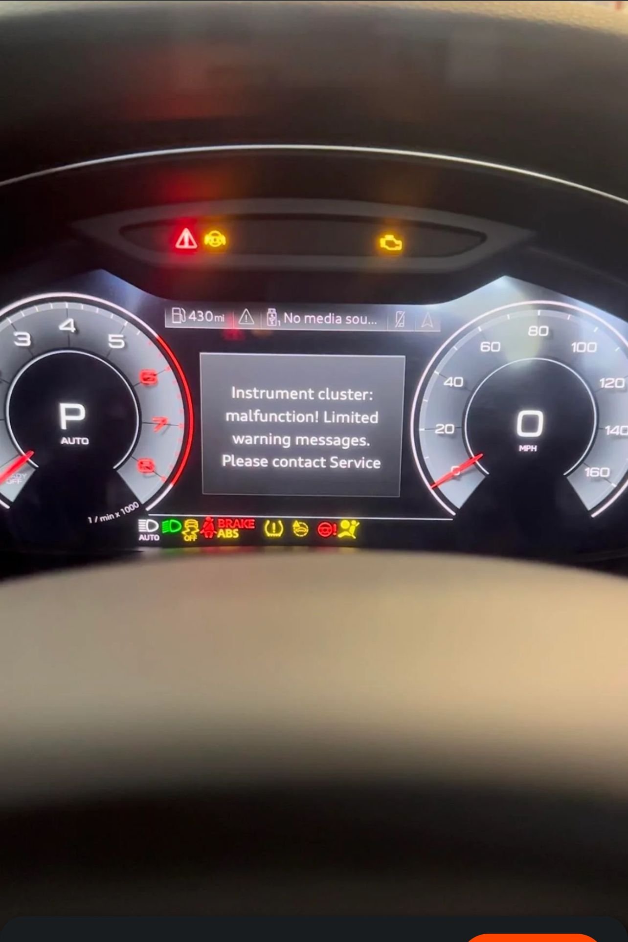 Instrument cluster malfunction - AudiWorld Forums