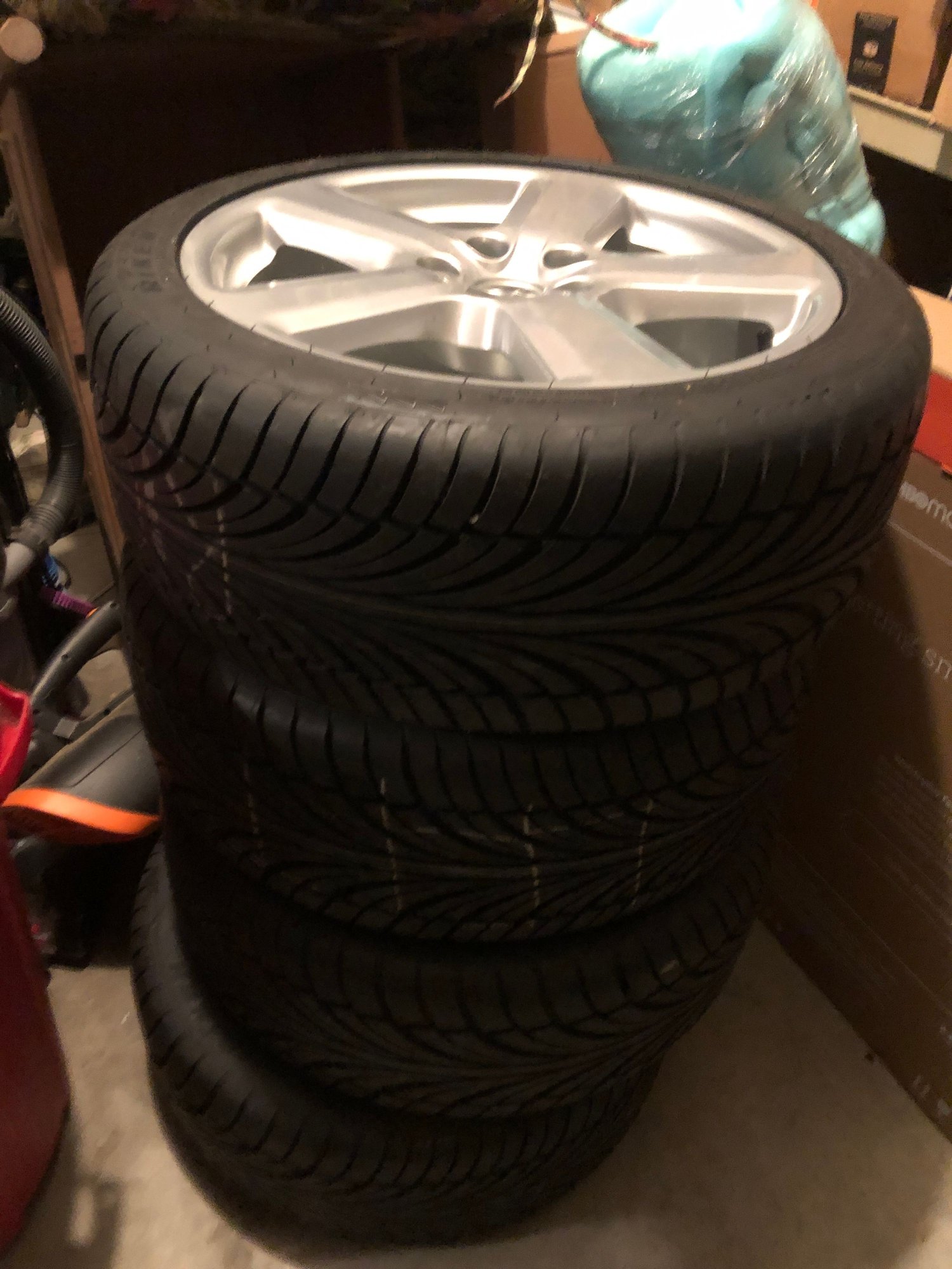 Audi 18” OEM alloy wheels w/ 235/40R-18 Riken Raptor ZR A/S RF tires ...