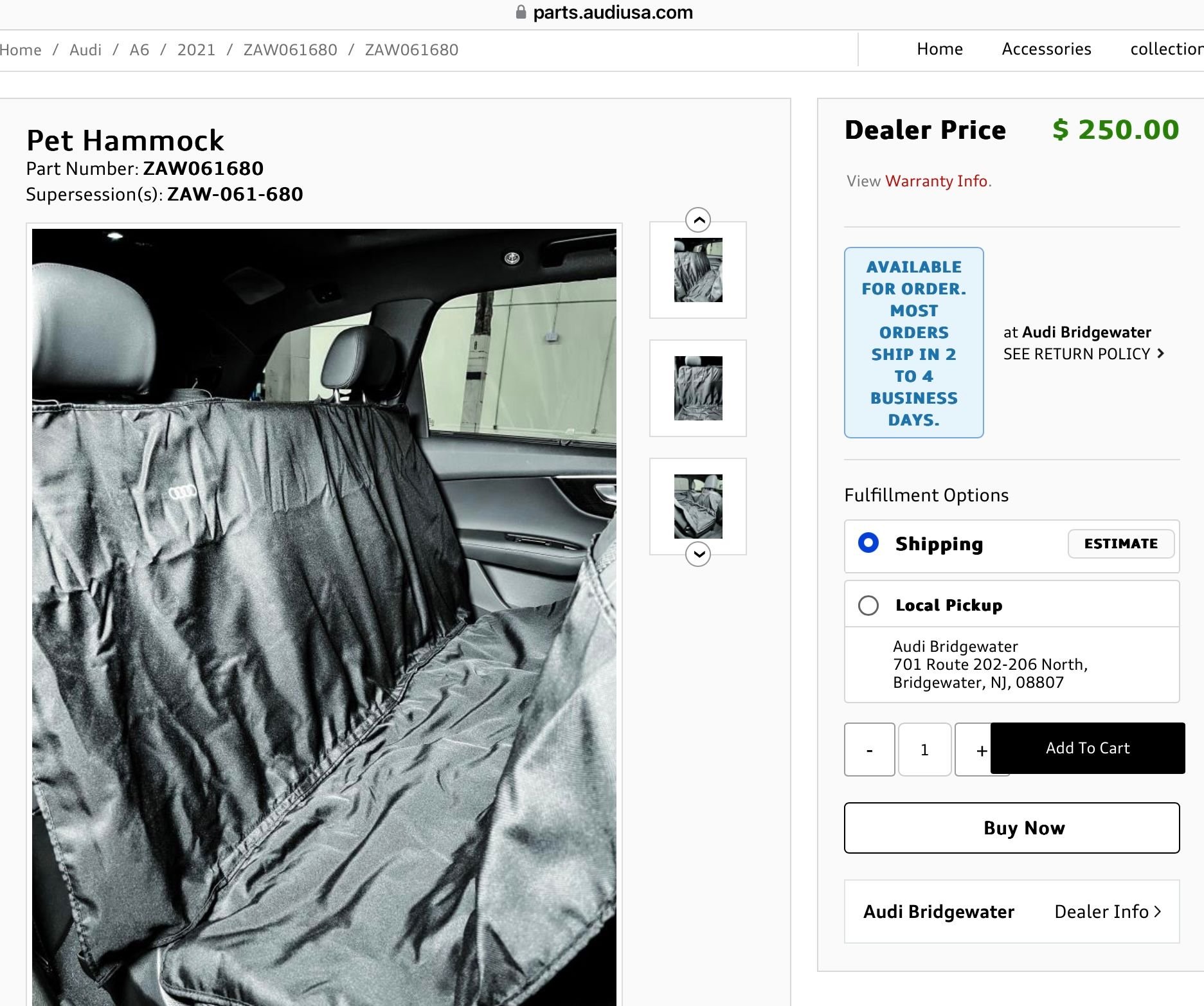 Rear seat large dog cover. - AudiWorld Forums