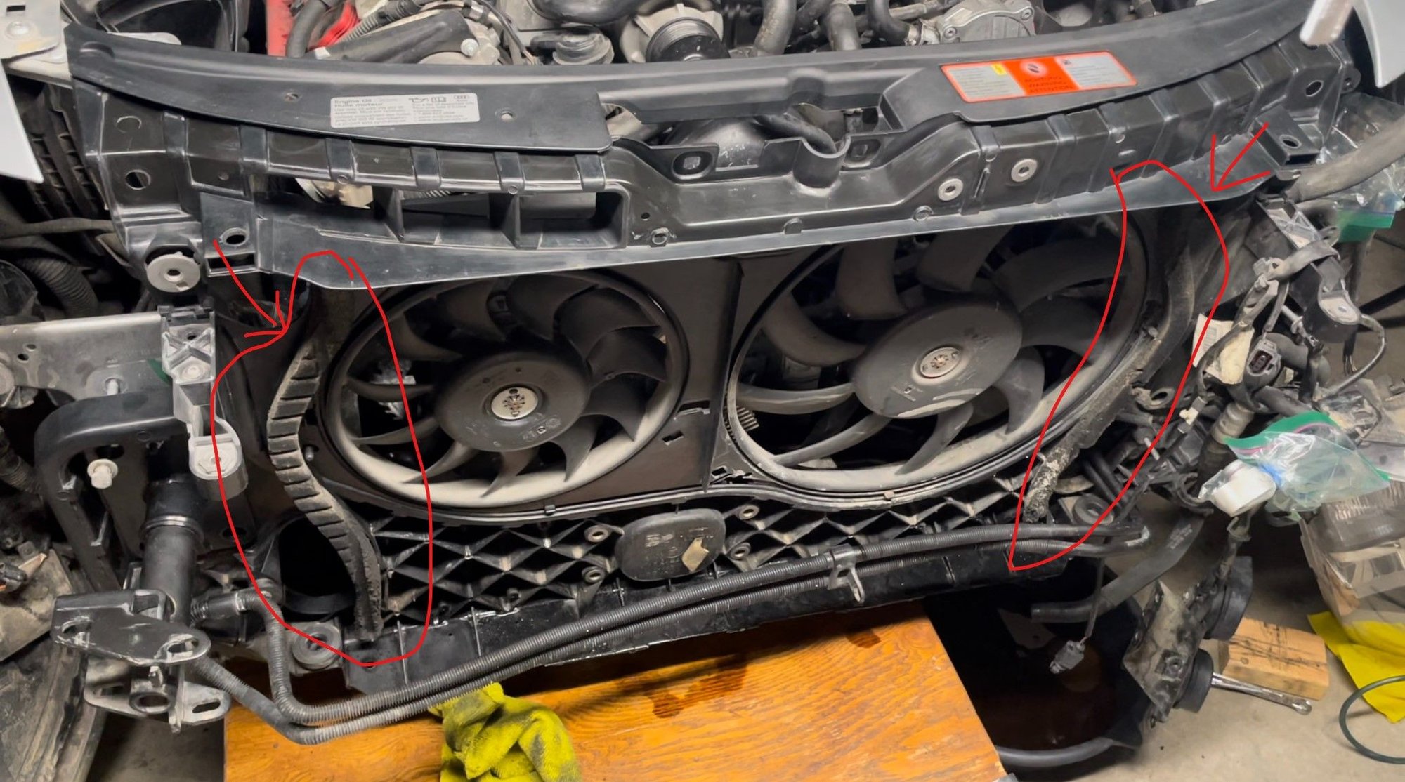 C6 3.0 v6 - Radiator support foam strips? - AudiWorld Forums