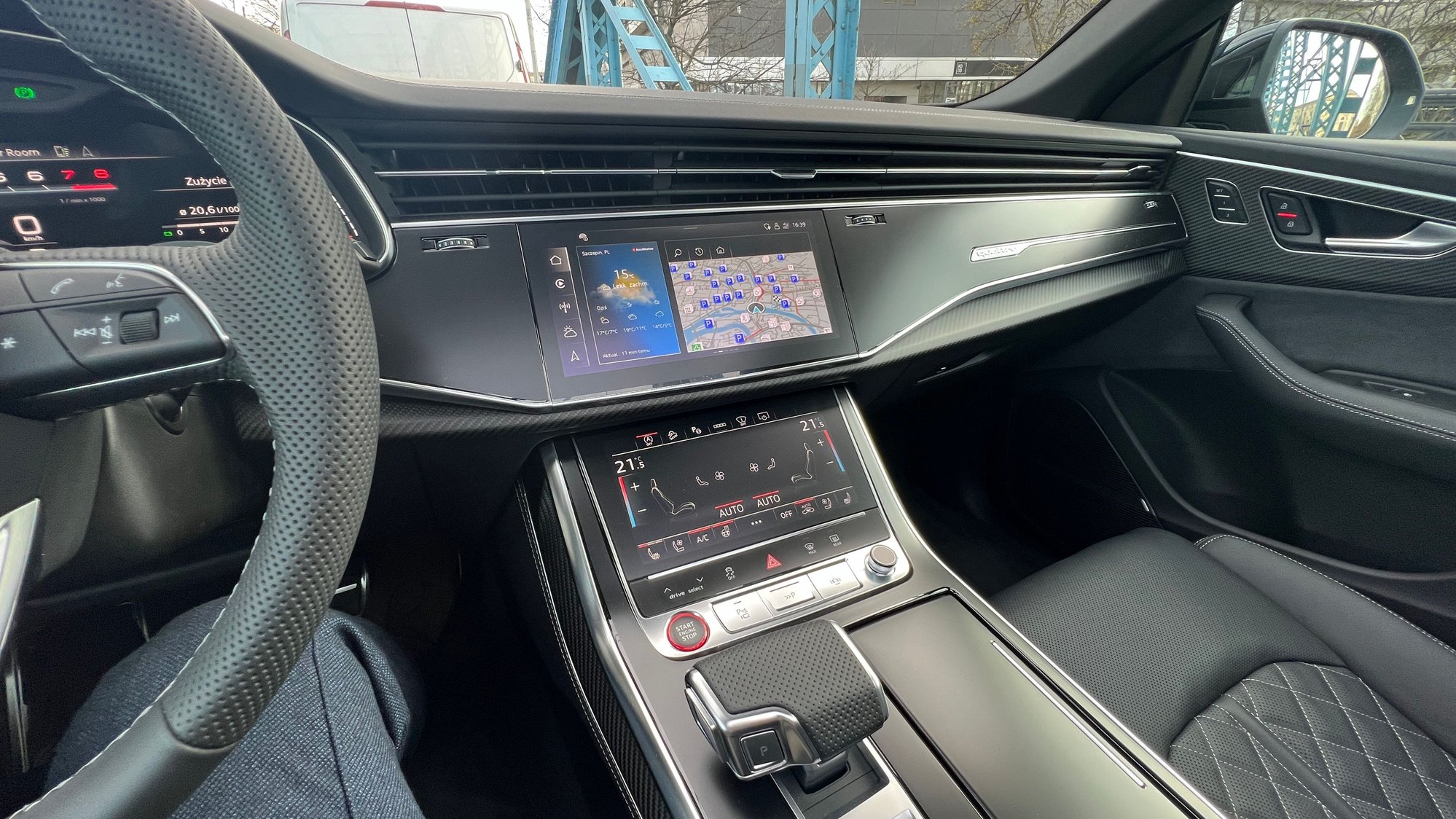 Carbon trim over piano black in interior - AudiWorld Forums