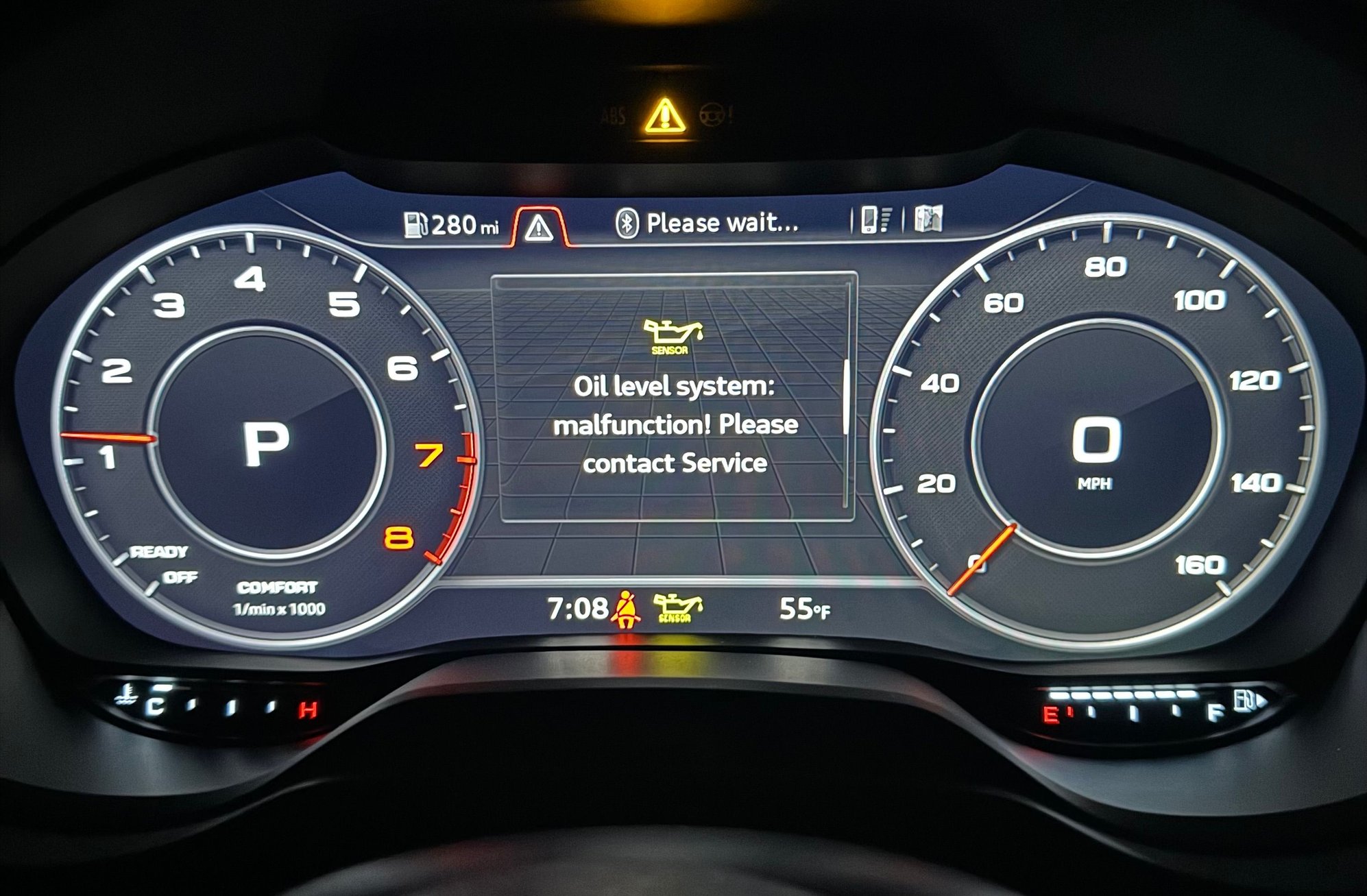 2020 Audi A3 Oil Level system malfunction! Please contact service ...