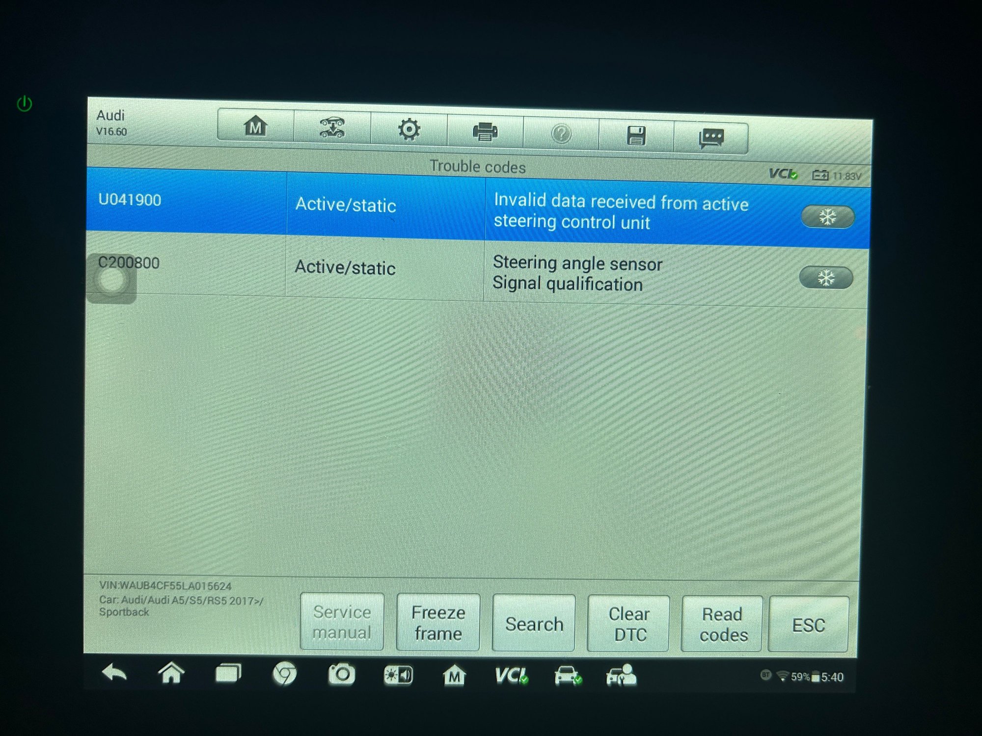 Im having Steering angle sensor issues - AudiWorld Forums