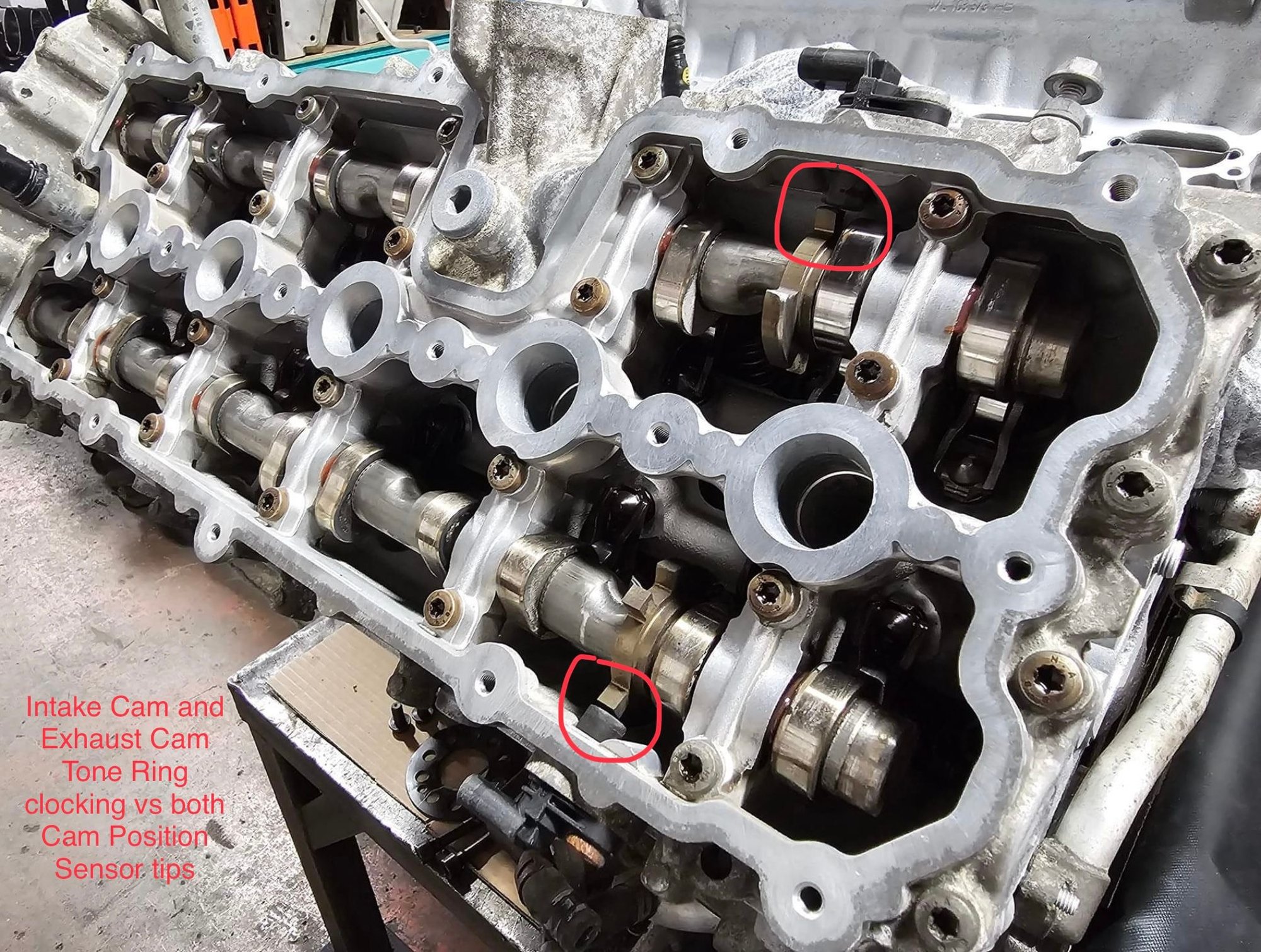 2010 S6 V10 BXA Bank1 Exhaust Cam - Tone Ring Clock Position ...