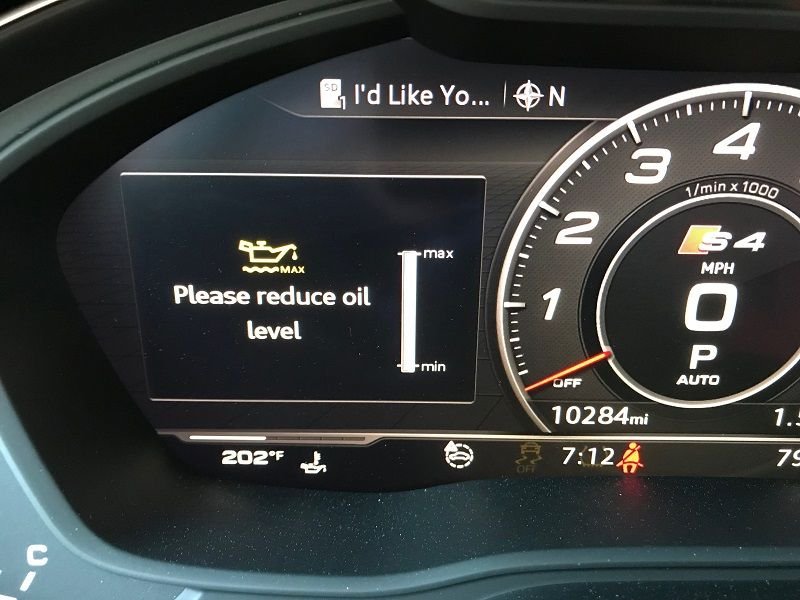 New Dash Warning - AudiWorld Forums