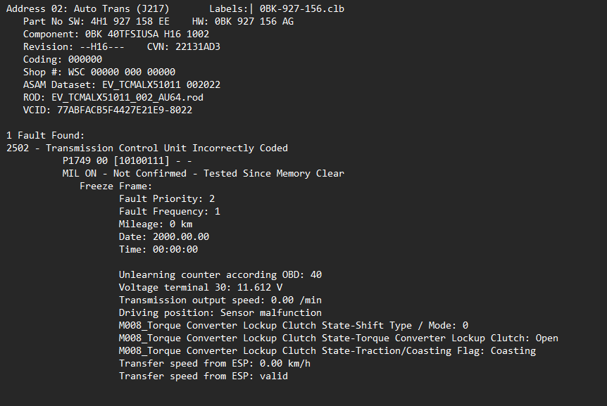 Just bought a D4 A8 - need help with codes - AudiWorld Forums