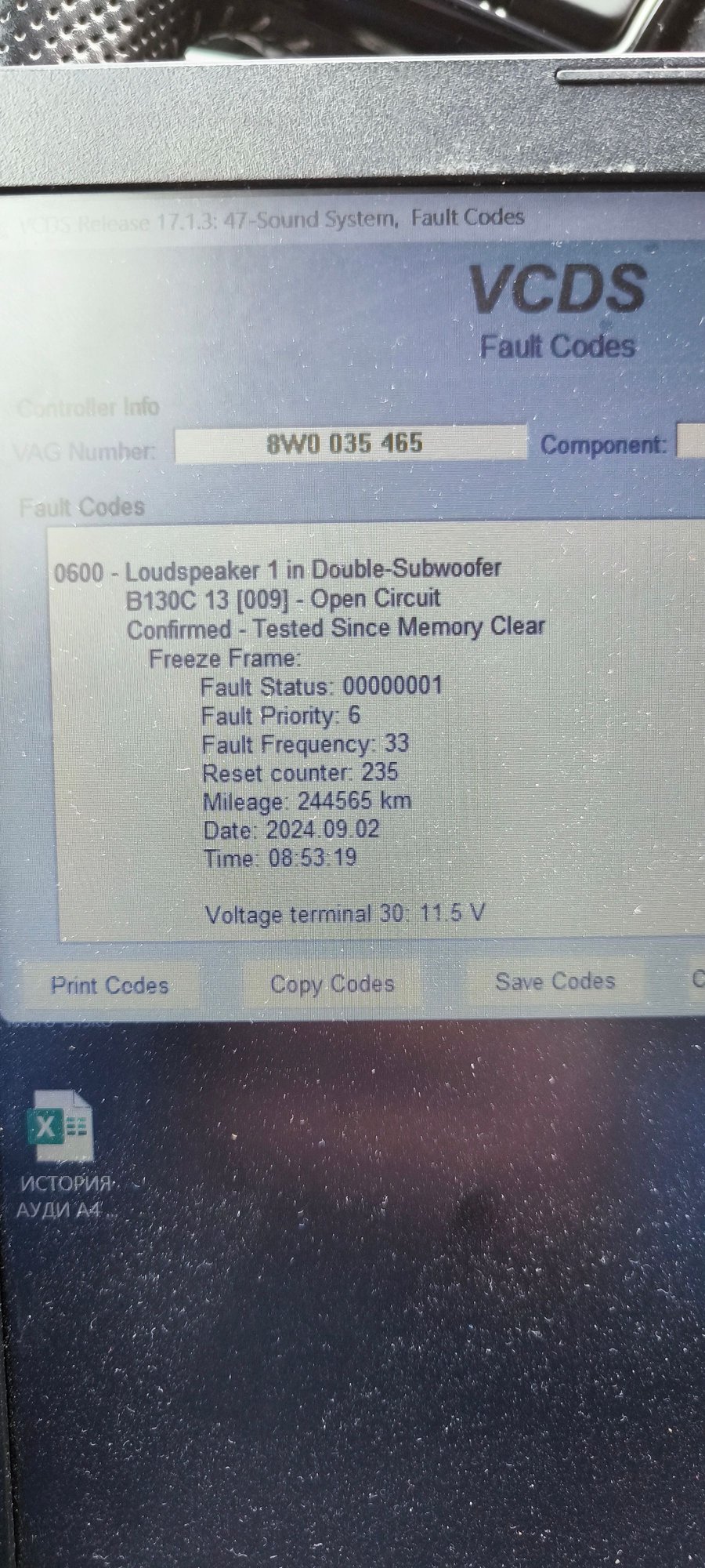 Errors after diagnostics ! - AudiWorld Forums