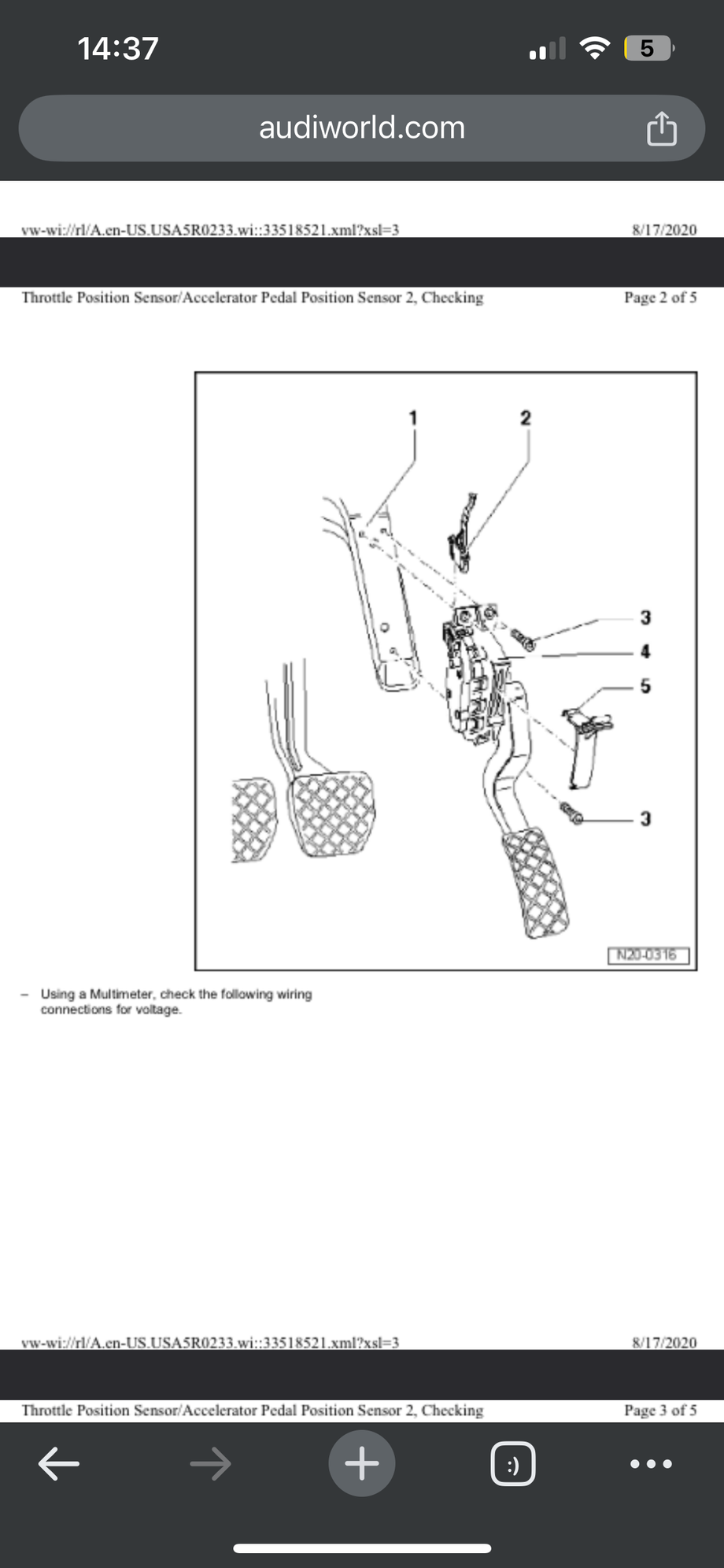P1545 Error Throttle Position Controller Malfunction - AudiWorld Forums