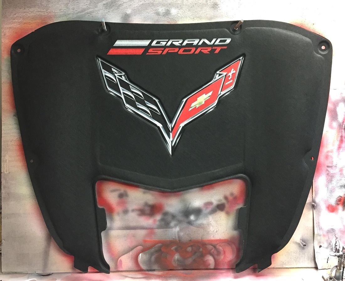 C7 Grand Sport Custom airbrushed hood liners @ RPI Designs ...