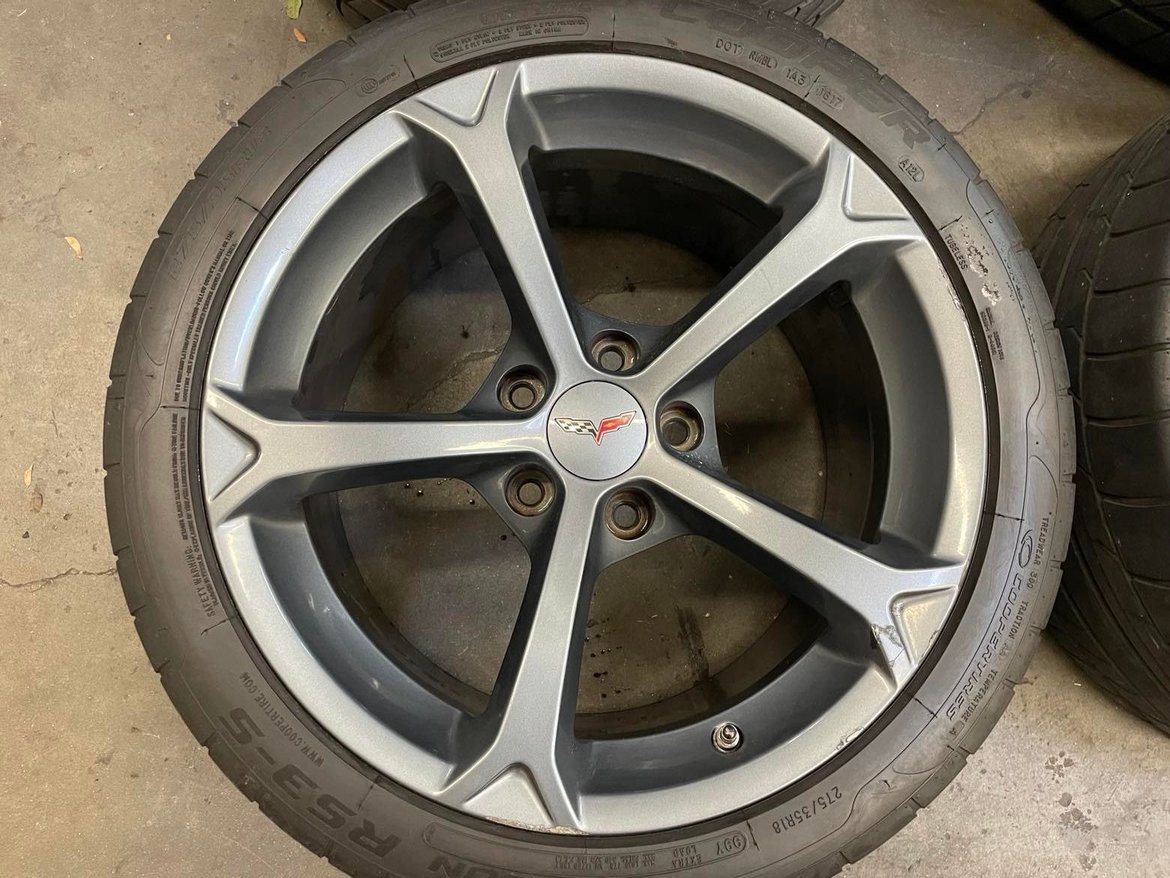 FS (For Sale) C6 Grand Sport Competition Gray OEM Wheels/ Tires/ TPMS ...