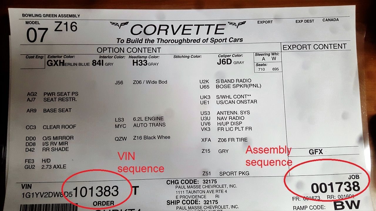 Vin? - CorvetteForum - Chevrolet Corvette Forum Discussion
