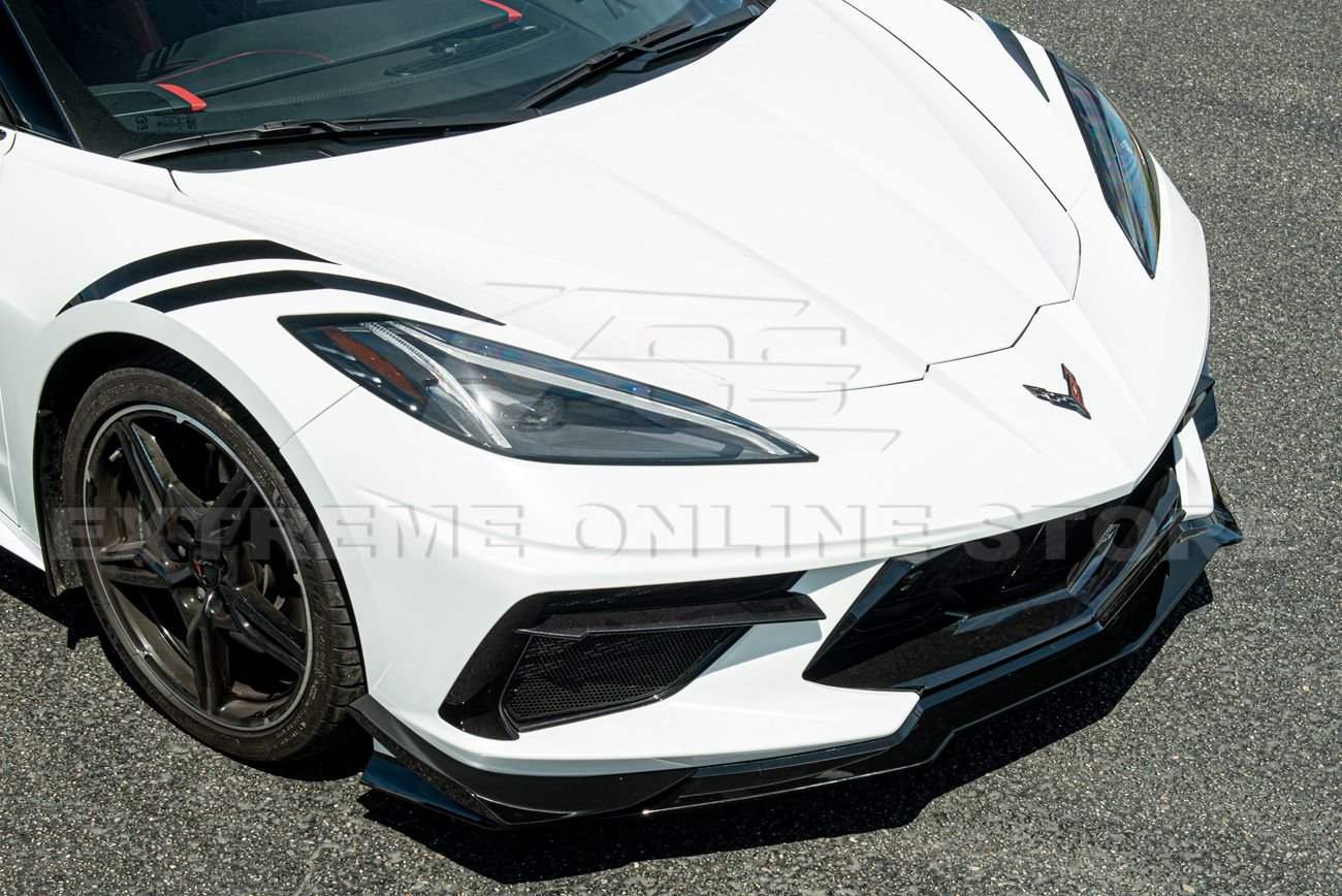 2020-Up Corvette C8 Z06 Z07 Performance Front Lip & Canards ...