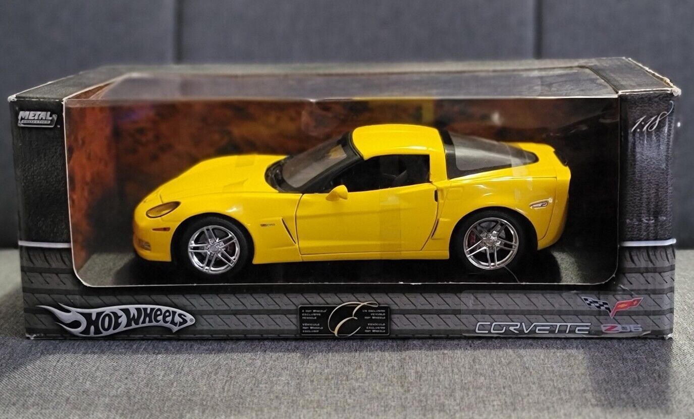 FS (For Sale) 1:18 NIB Hot Wheels diecast C6 Z06 in Velocity Yellow ...