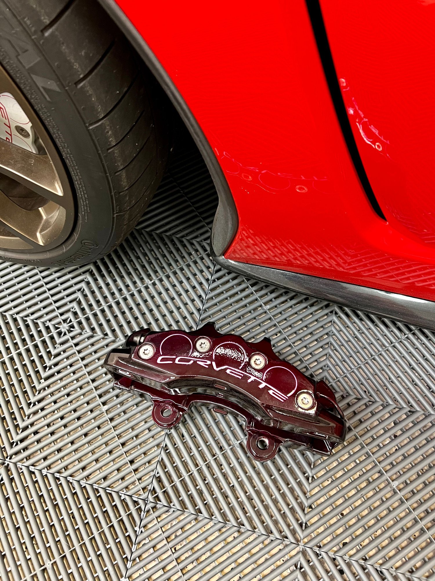 FS (For Sale) C6 GS / Z06 Re-Man Calipers, Dark Candy Red ...
