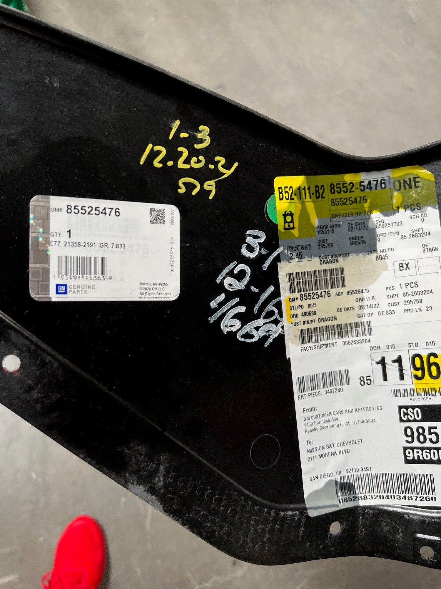 FS (For Sale) Oem Exposed Carbon Fiber Front Splitter - CorvetteForum ...