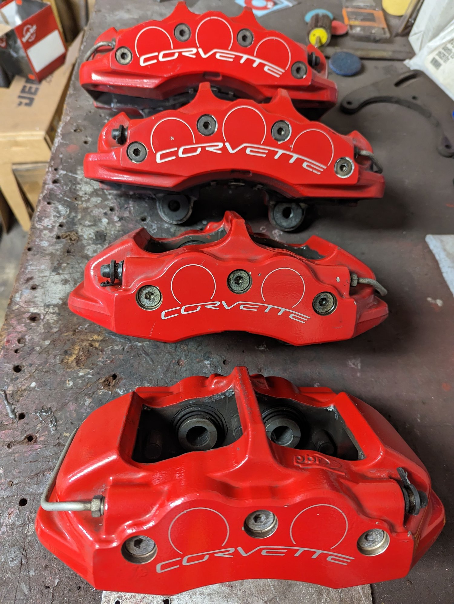 USED c6 ZO6 Brake Calipers Red complete set - CorvetteForum - Chevrolet ...