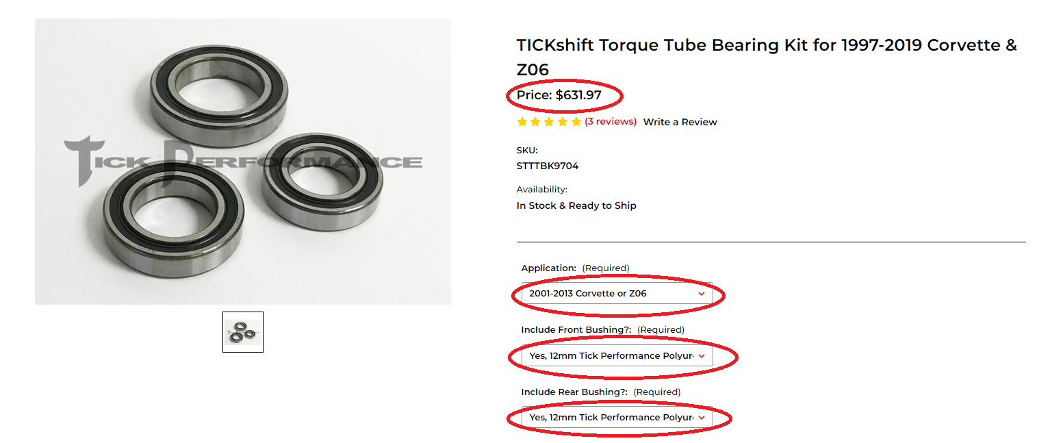 FS (For Sale) SOLD C5/C6 12mm torque tube rebuild bearings/Couplers ...