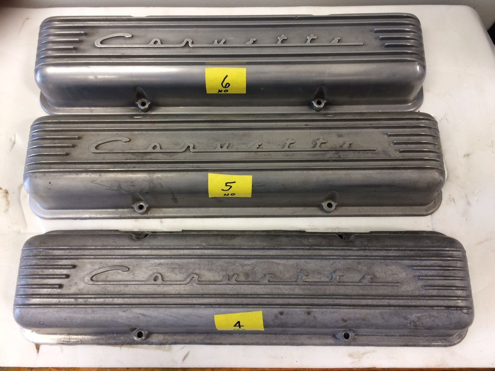 FS (For Sale) Aluminum Corvette script valve covers - all different ...