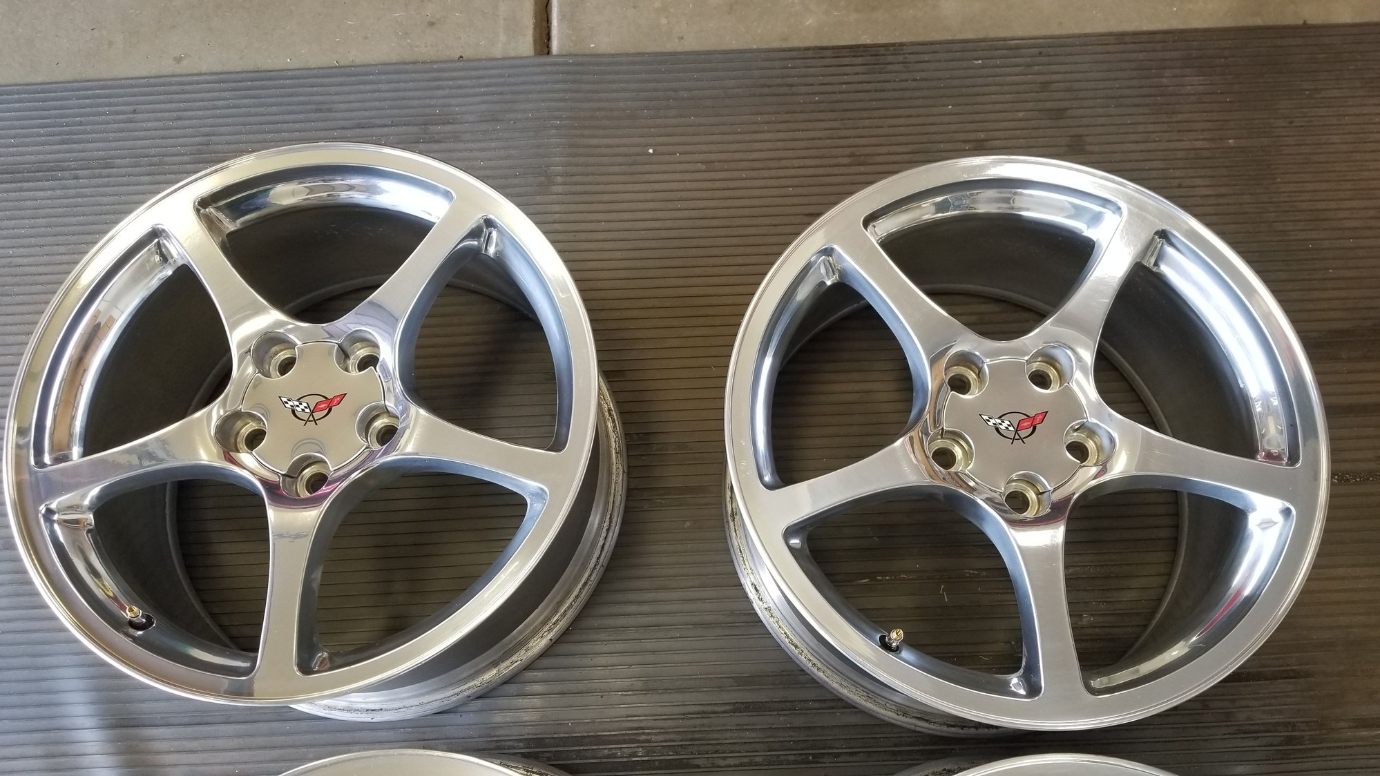 FS (For Sale) C5 OEM Polished Thin Spoke Wheels - CorvetteForum ...
