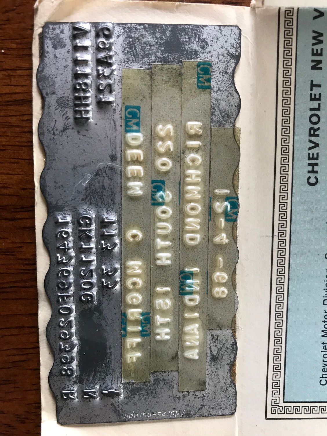 Protecto plate decode - CorvetteForum - Chevrolet Corvette Forum Discussion