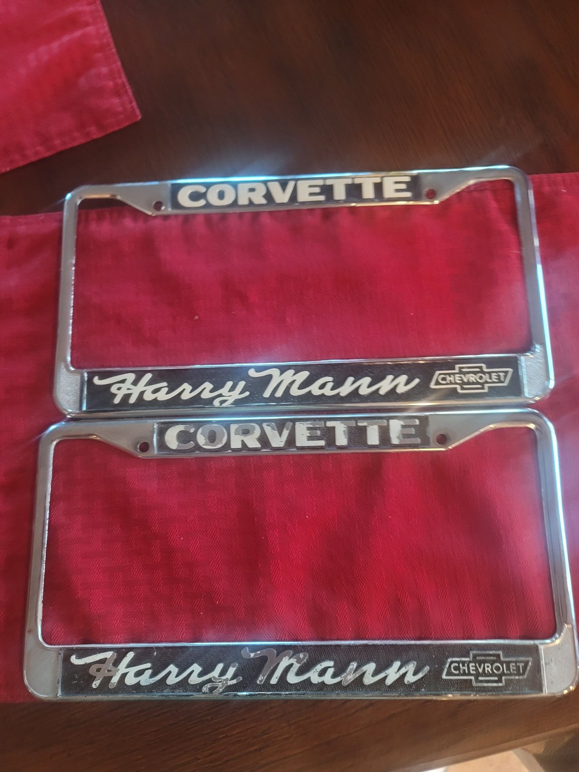 WTB (Want To Buy) Harry Mann Chevrolet Corvette License Plate Frames ...