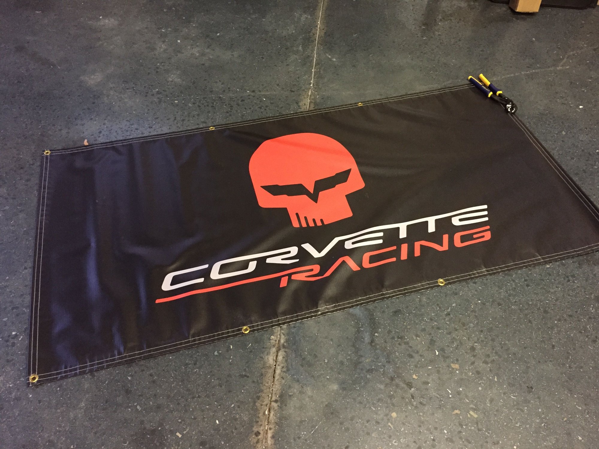 6' x 3' Corvette Racing Jake Skull Banner - CorvetteForum - Chevrolet ...
