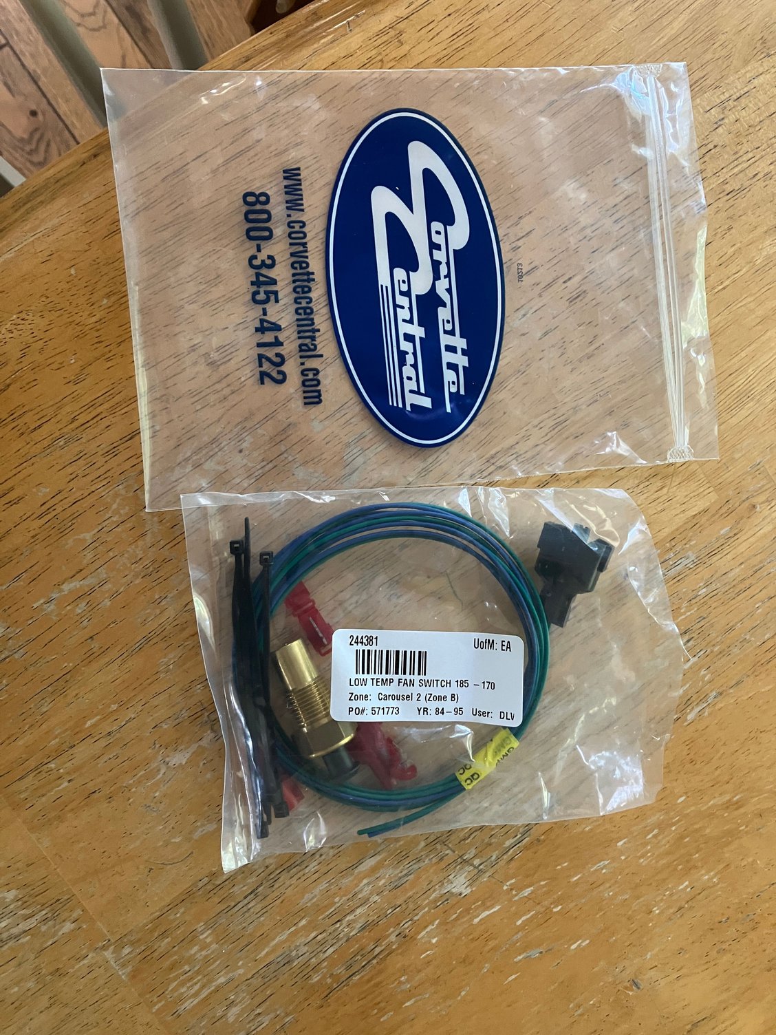FS (For Sale) Corvette Central Low Temp Fan Switch 244381 ...