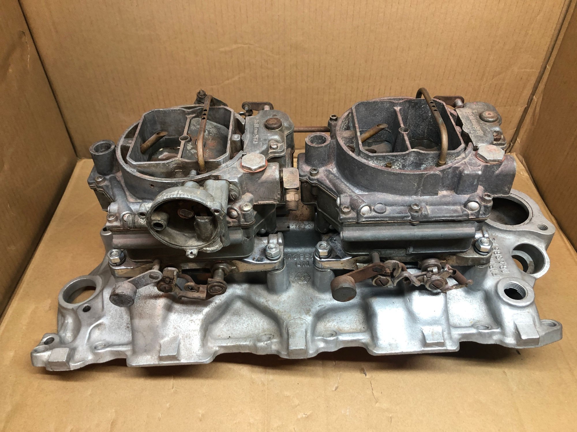 FS (For Sale) 1957 Chevy Corvette Dual Quad intake assembly ...