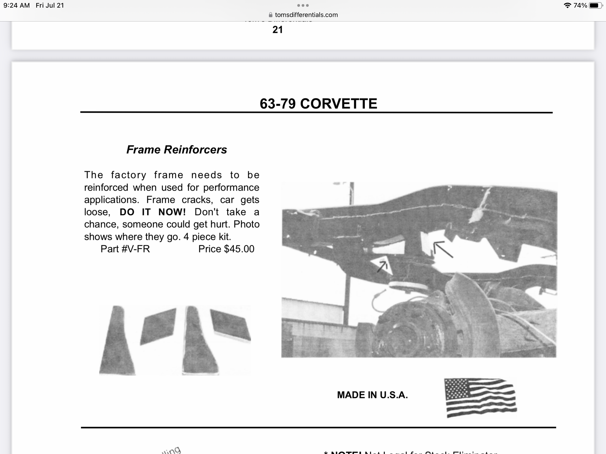 Anyone Use Tom’s Differential Rear Frame Reinforcement Kit ...