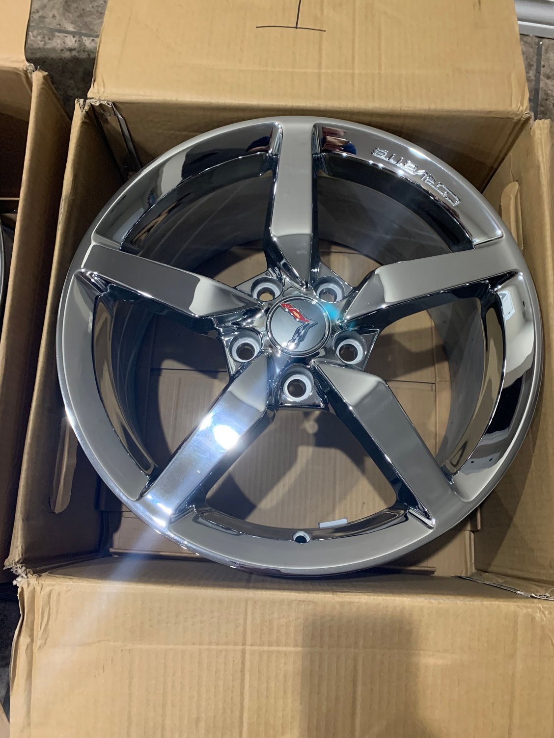 FS (For Sale) Chrome 5 Spoke Wheels! Like New - CorvetteForum ...