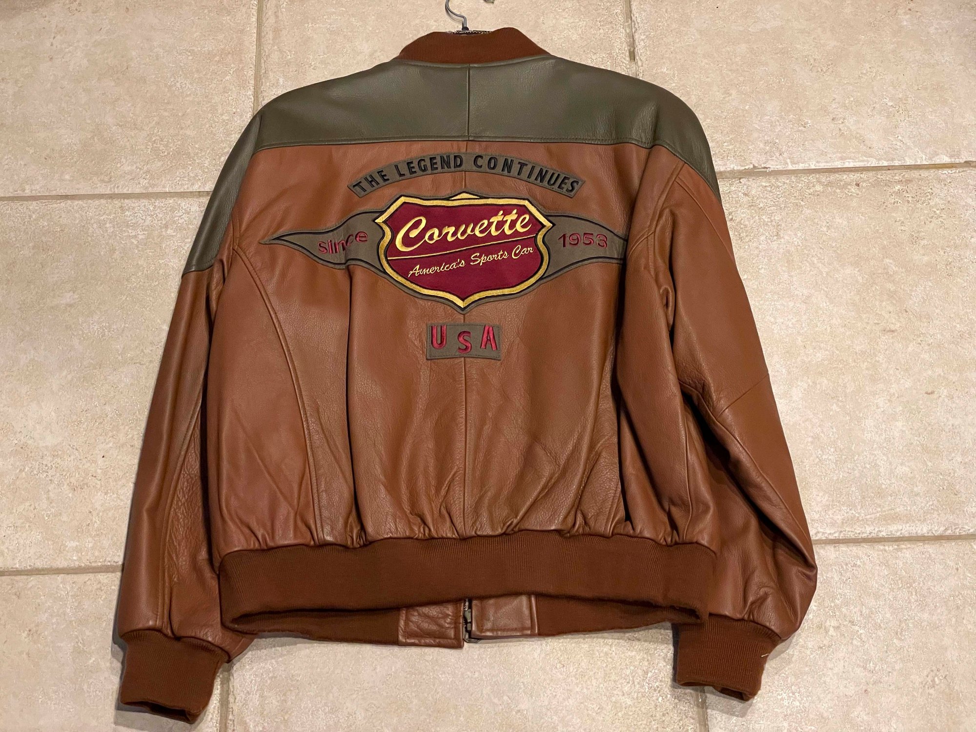 FS (For Sale) Vintage 90s authentic Corvette leather Jacket like new ...
