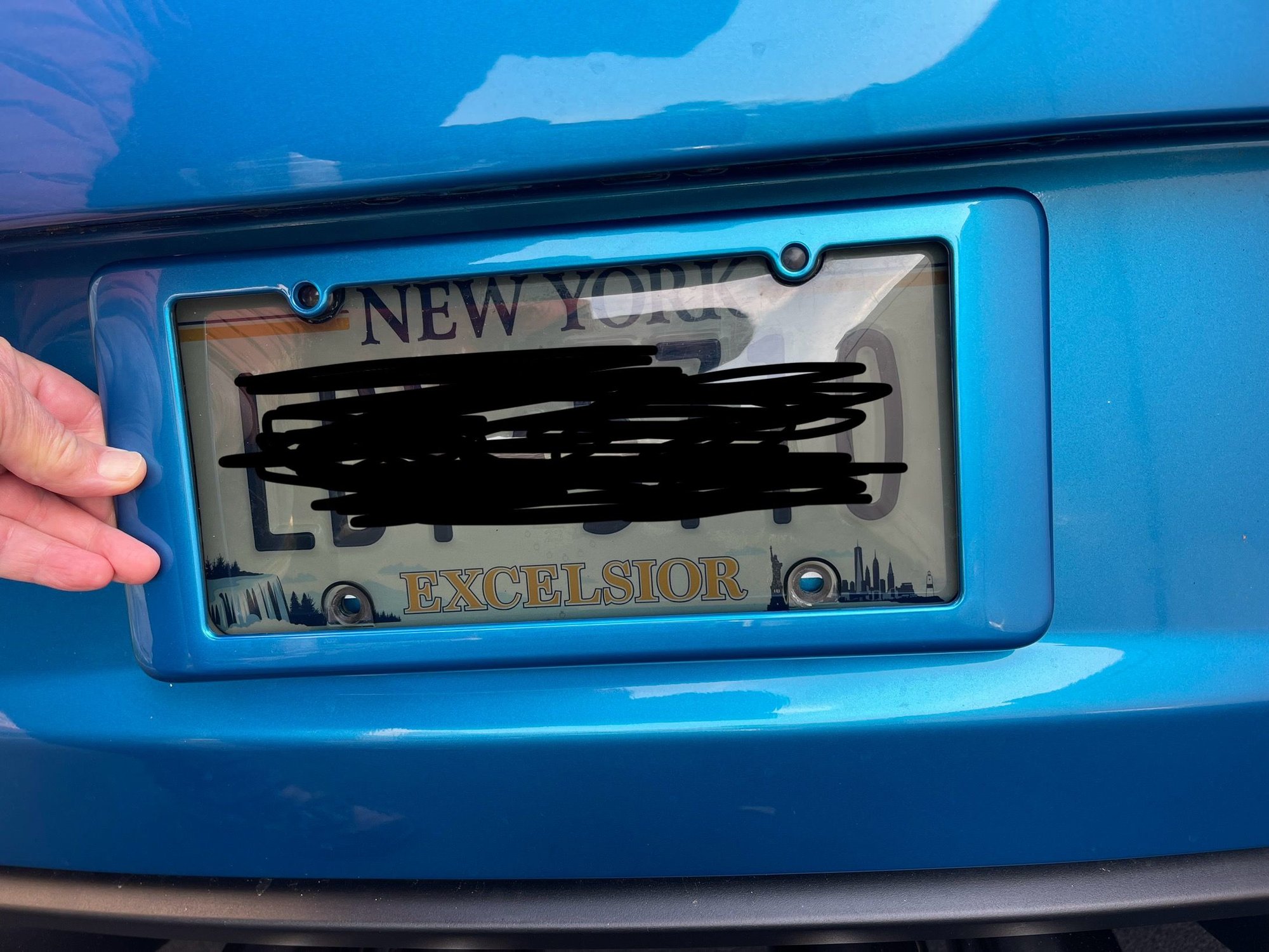 FS (For Sale) Jet Stream Blue Rear License Plate frame GM Accessories ...