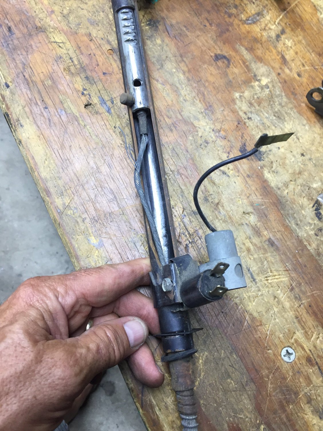 C2 How do you remove parking brake cable from inside handle on 63 ...