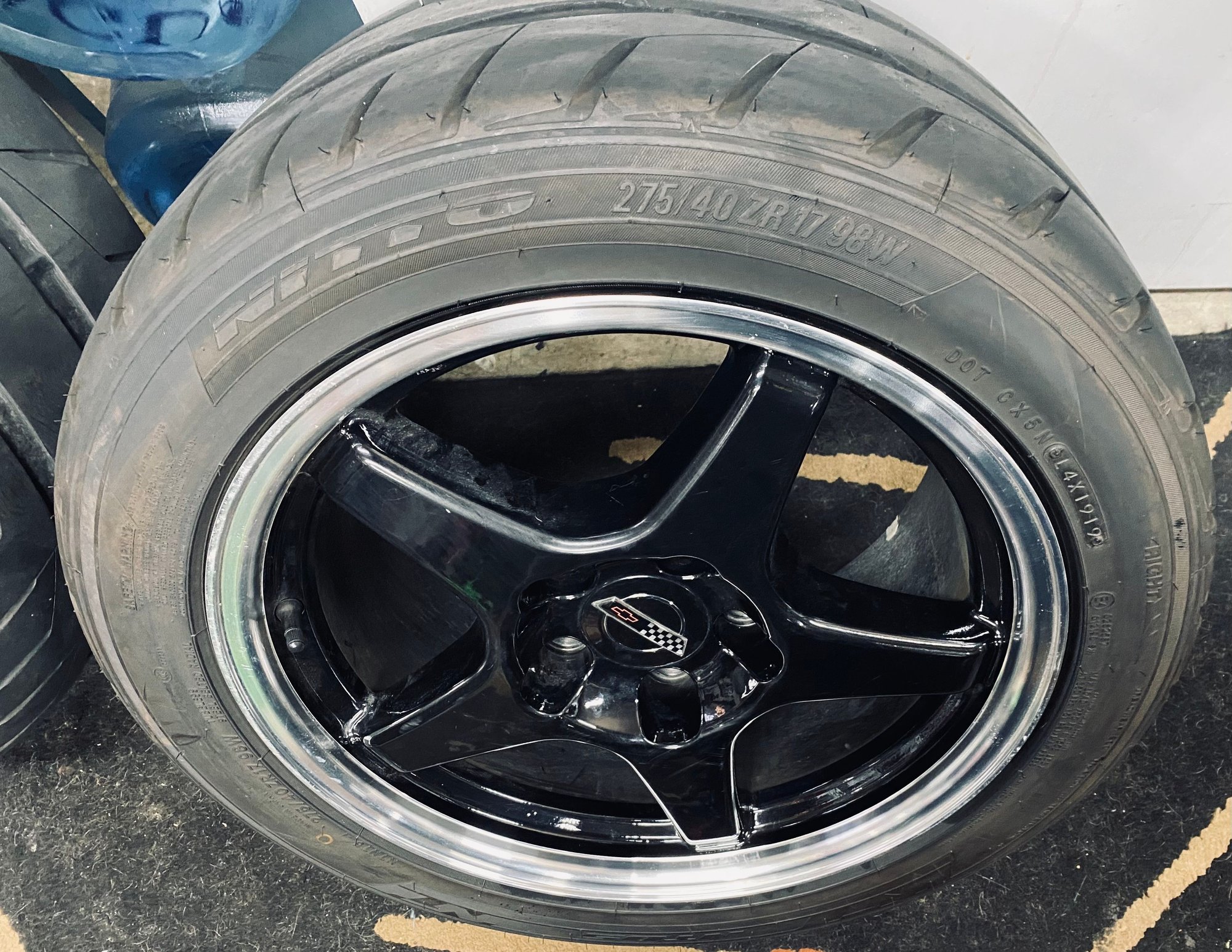 C4 ZR1 repro wheels, black (17x9.5/17x11) - 805/818 Ventura ...