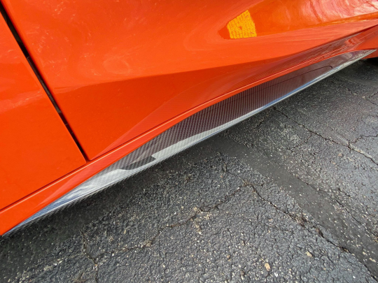 FS (For Sale) AGM Carbon Fiber Rocker Panel Skirt Extensions For C8 ...