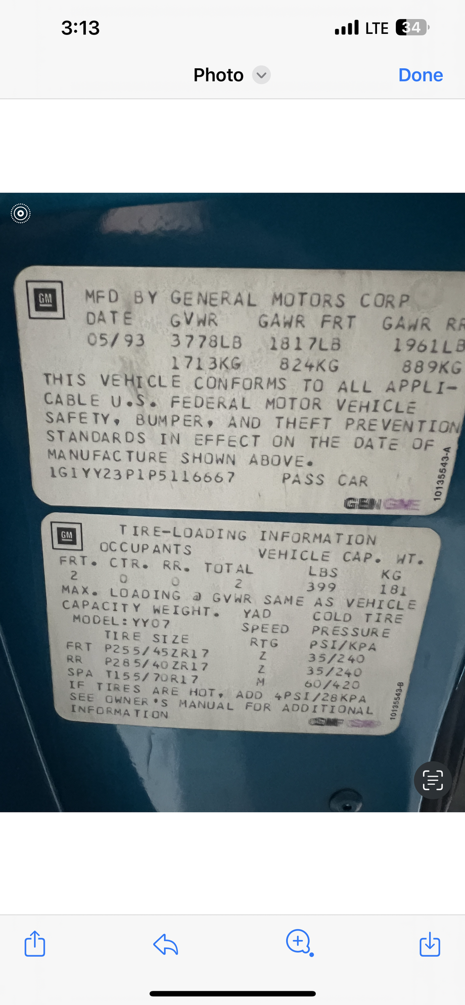 Help with color Decoding VIN - CorvetteForum - Chevrolet Corvette Forum ...