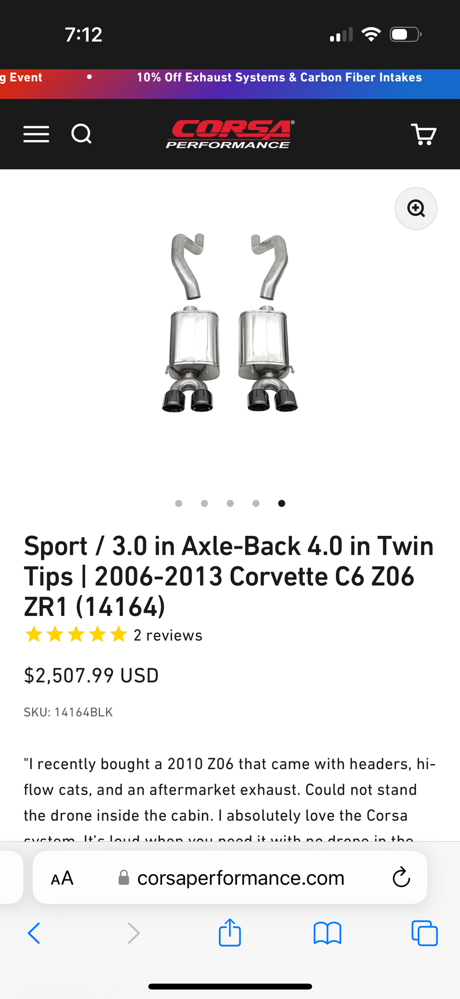 FS (For Sale) FS Corsa catback c6 zo6/zr1 - CorvetteForum - Chevrolet ...