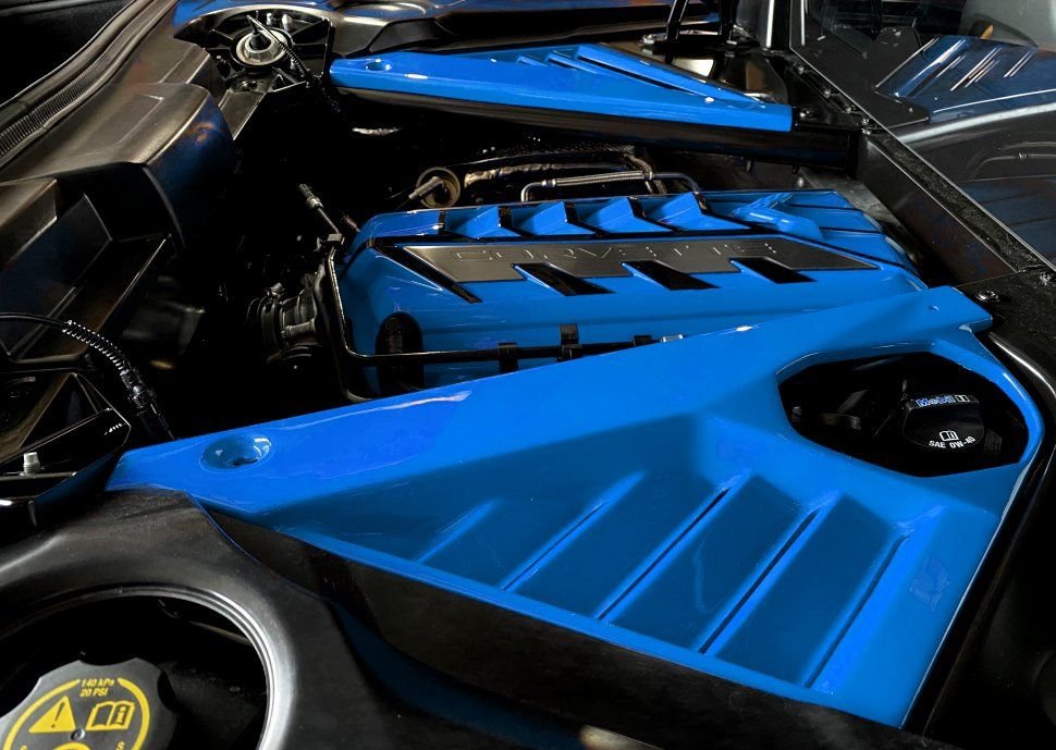 C8 Corvette Painted Engine Bay Compartment Filler Covers ...