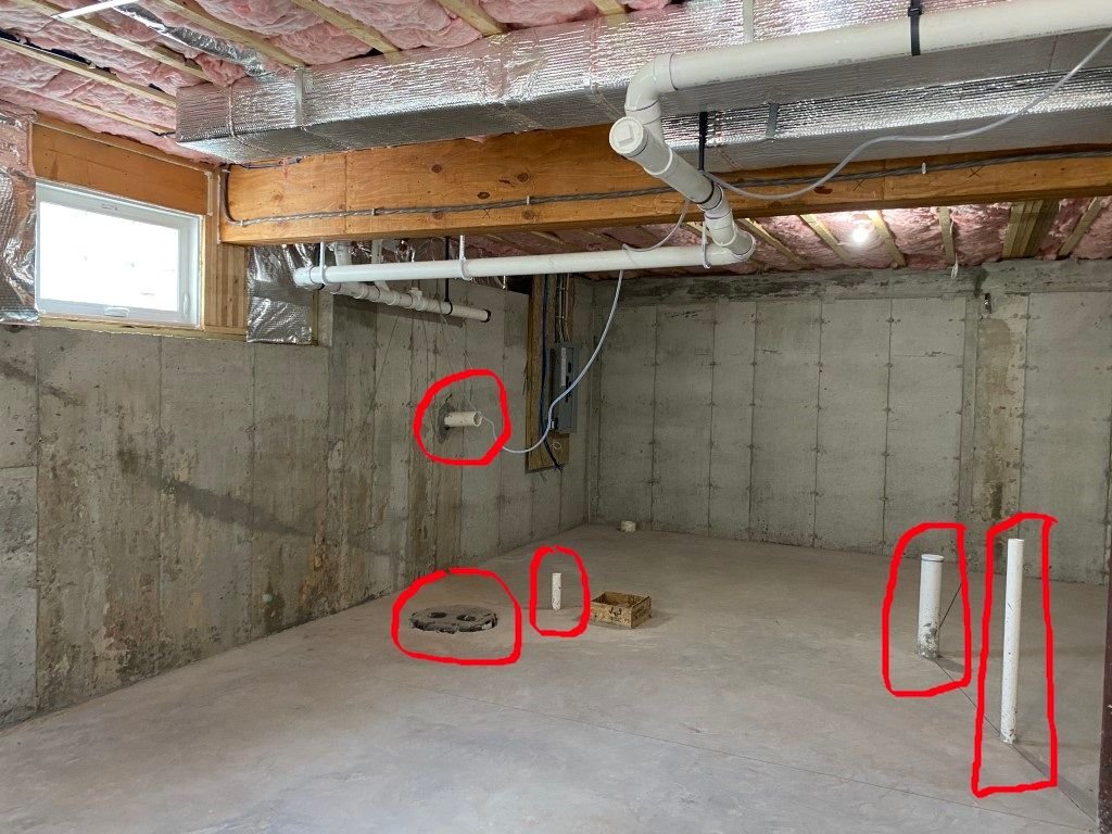 can anyone explain these three things in a basement roughed out for a ...