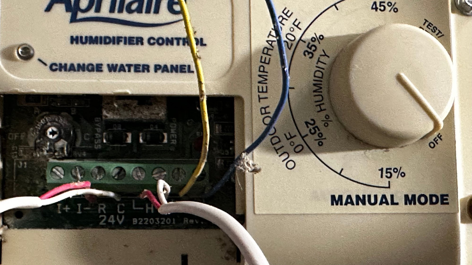 Aprilaire 600 Digital Control wiring - DoItYourself.com Community Forums