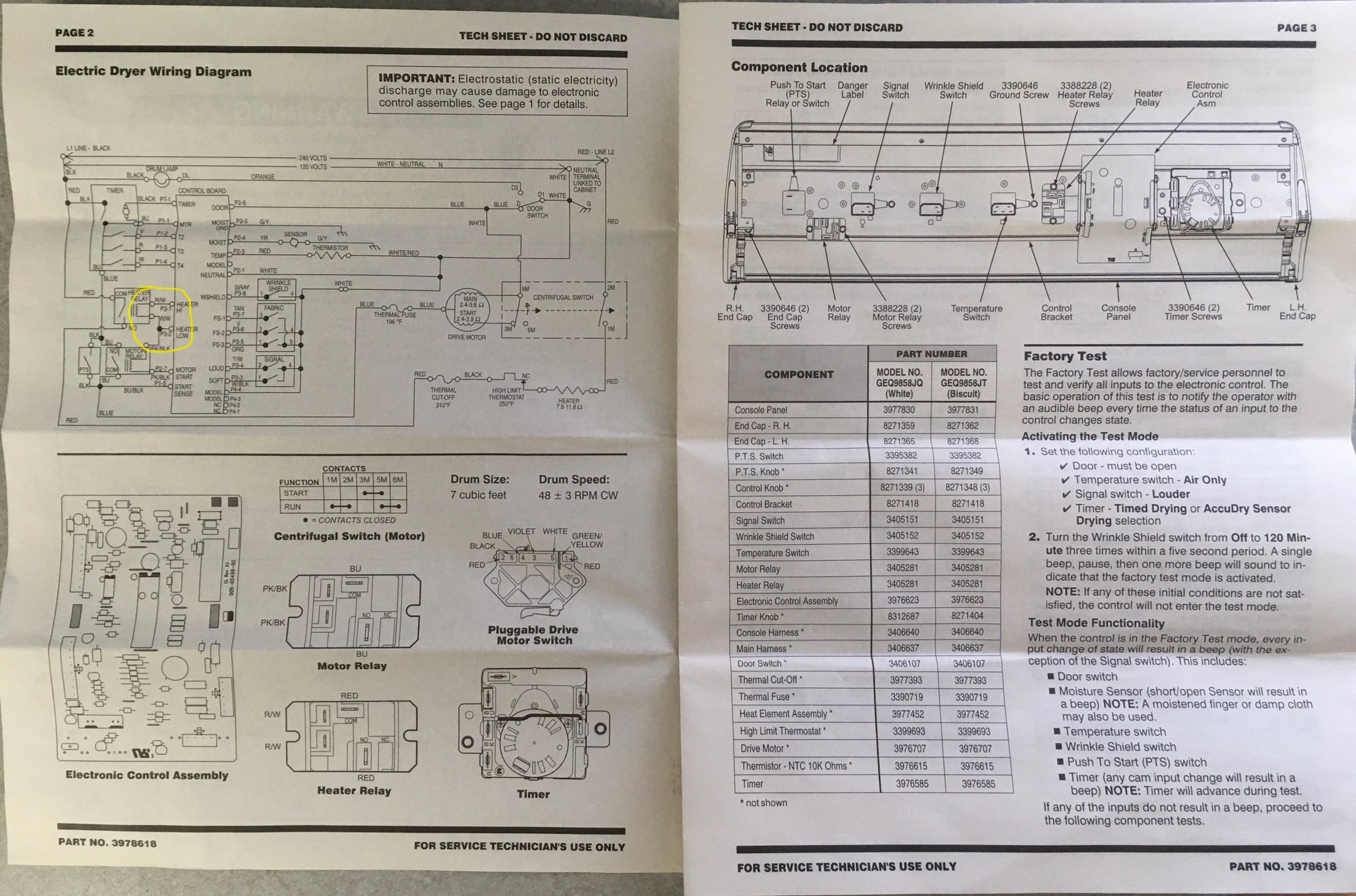 Whirlpool Senseon Dryer won't stay on and no heat - DoItYourself.com ...